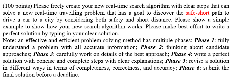 Solved (100 points) Please freely create your new real-time | Chegg.com