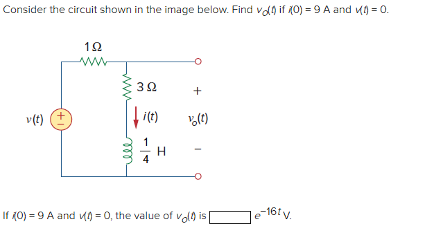 Solved Consider the circuit shown in the image below. Find | Chegg.com