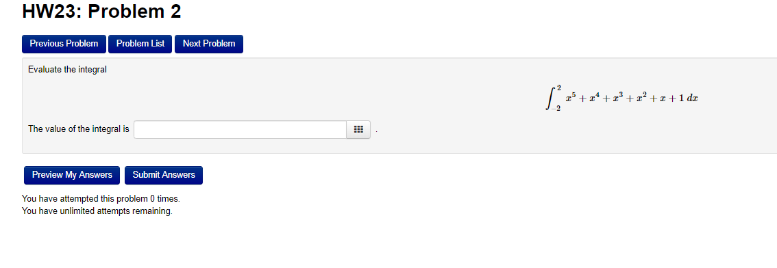 Solved HW23: Problem 2 Previous Problem Problem List Next | Chegg.com