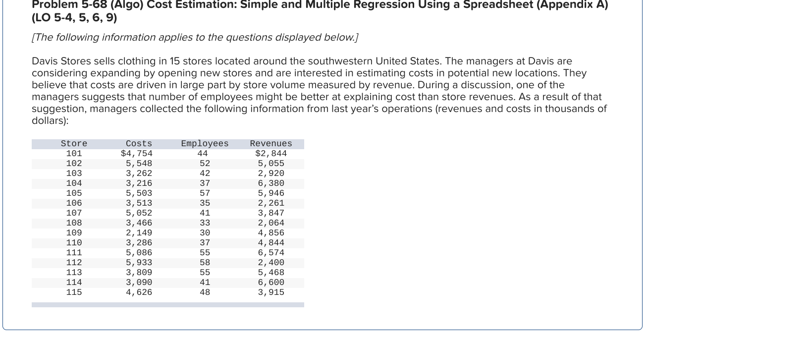 Solved Problem 5-68 (Algo) Cost Estimation: Simple and | Chegg.com
