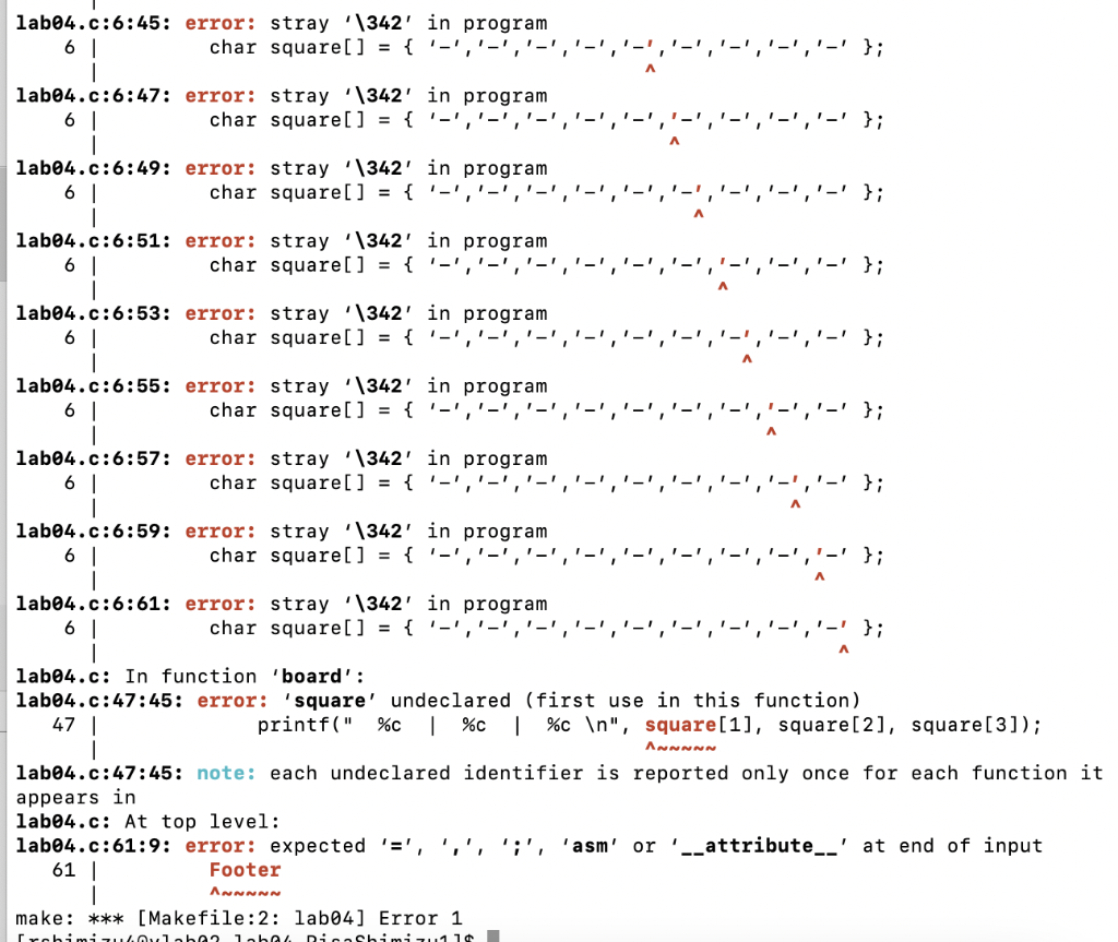 In C, I can't insert the framework for the tic tac | Chegg.com