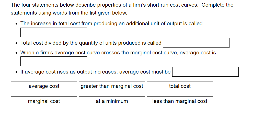 Solved The four statements below describe properties of a | Chegg.com