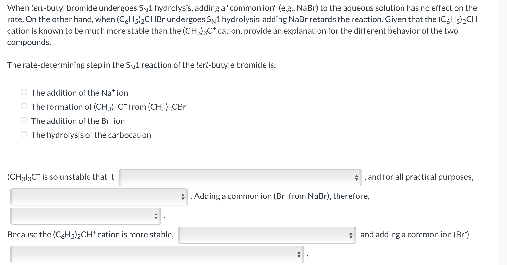 Solved code class="asciimath">When tert-butyl bromide | Chegg.com