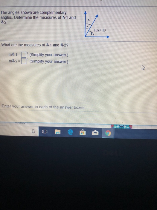 Solved The angles shown are complementary angles. Determine | Chegg.com