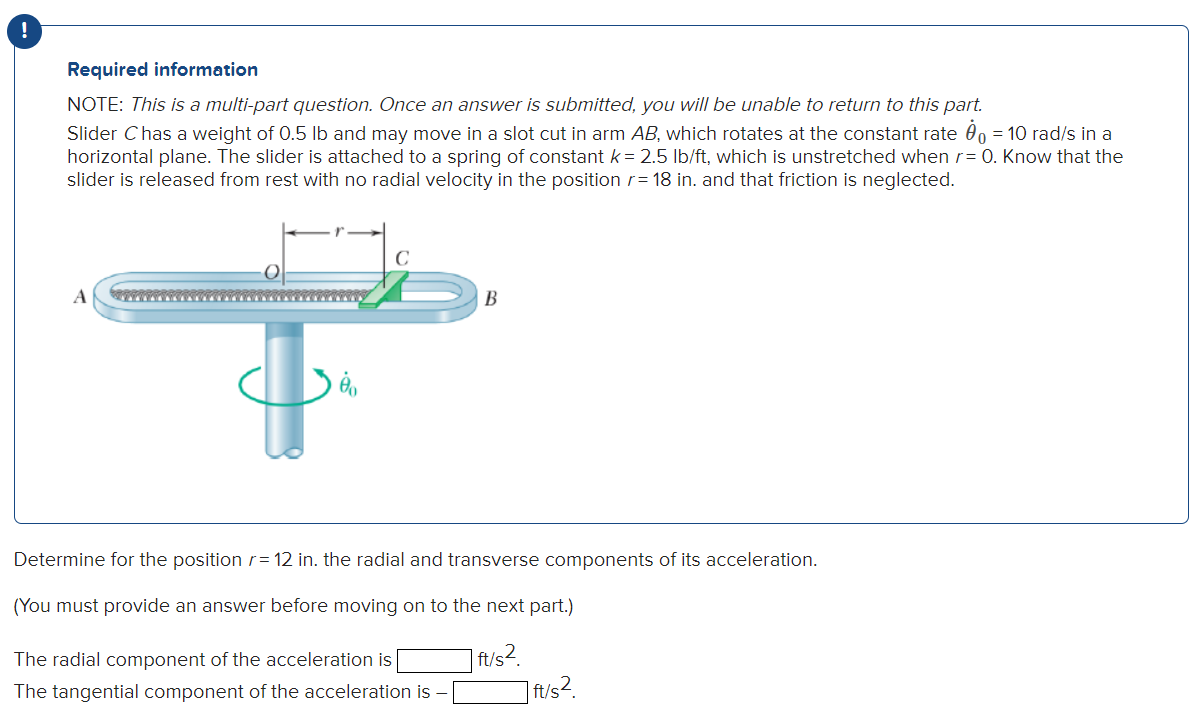 Solved Required information NOTE: This is a multi-part | Chegg.com