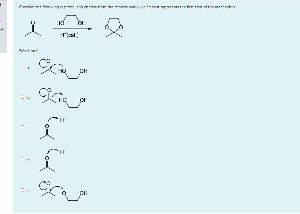 Solved Consider the following reaction, and choose from the | Chegg.com