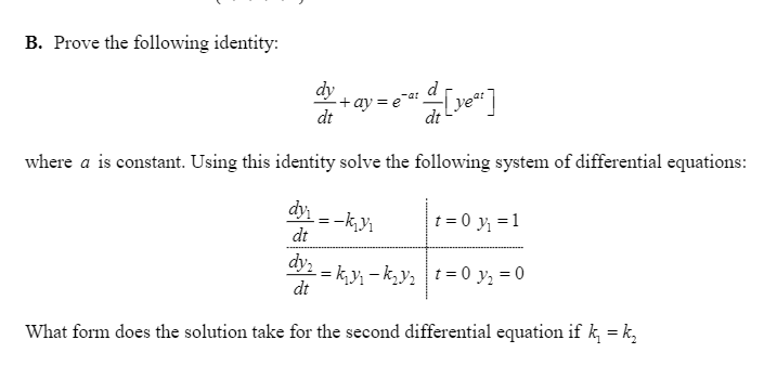 Solved B. Prove the following identity: | Chegg.com