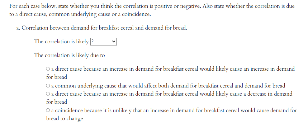 Solved For each case below, state whether you think the | Chegg.com