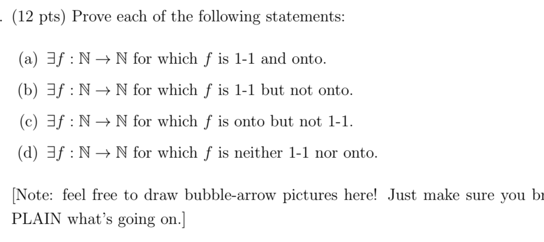 Solved (12 pts) Prove each of the following statements: (a) | Chegg.com