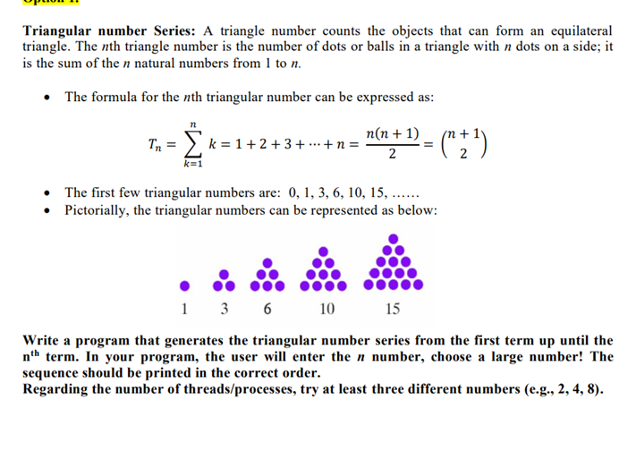 Solved Triangular number Series: A triangle number counts | Chegg.com