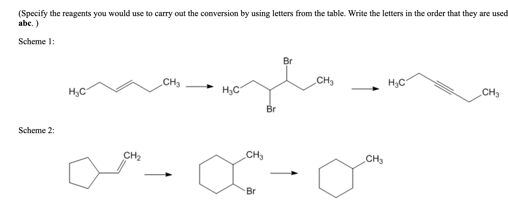 Identify the reagents to be used in the following | Chegg.com