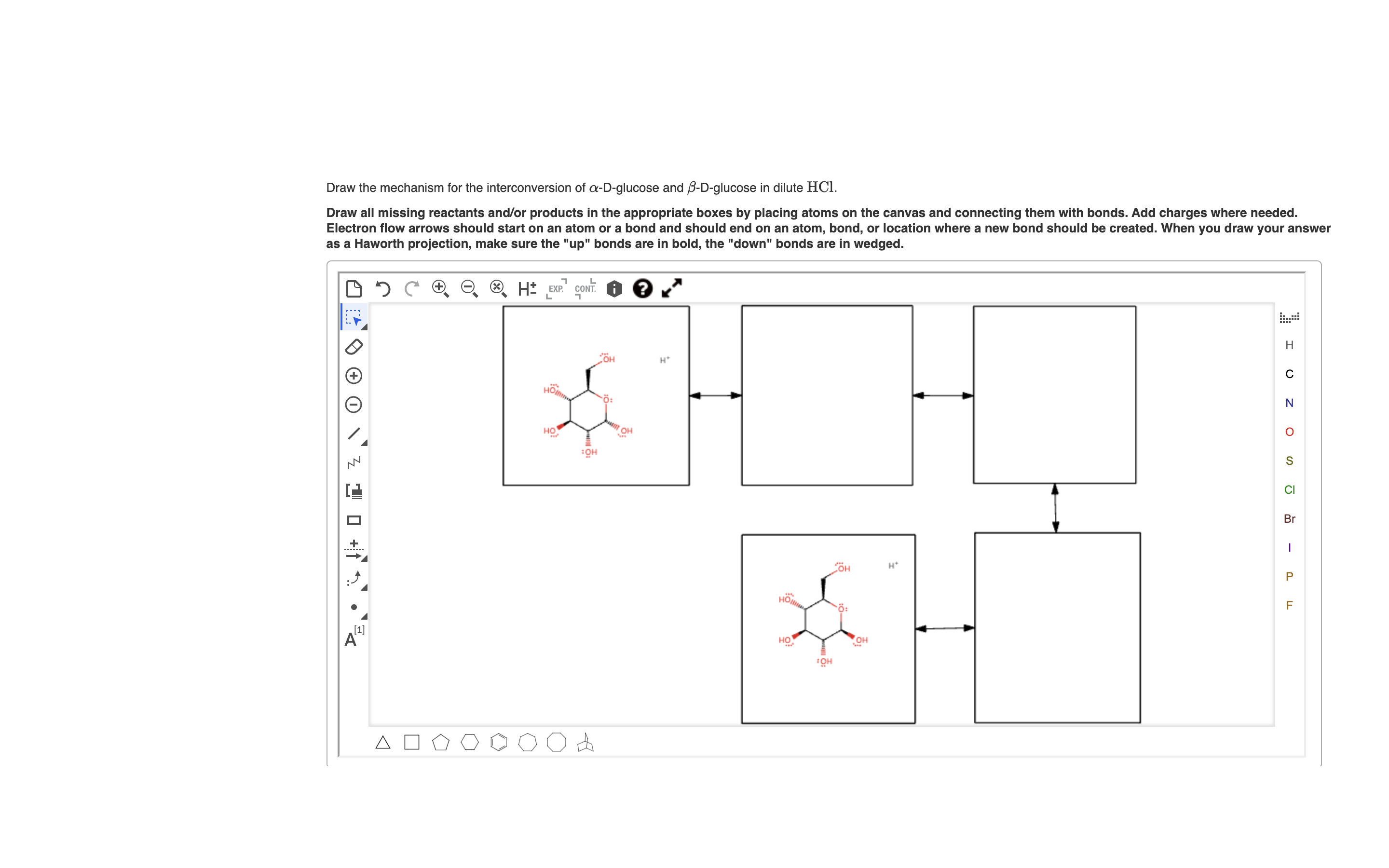 Solved Draw the mechanism for the interconversion of | Chegg.com