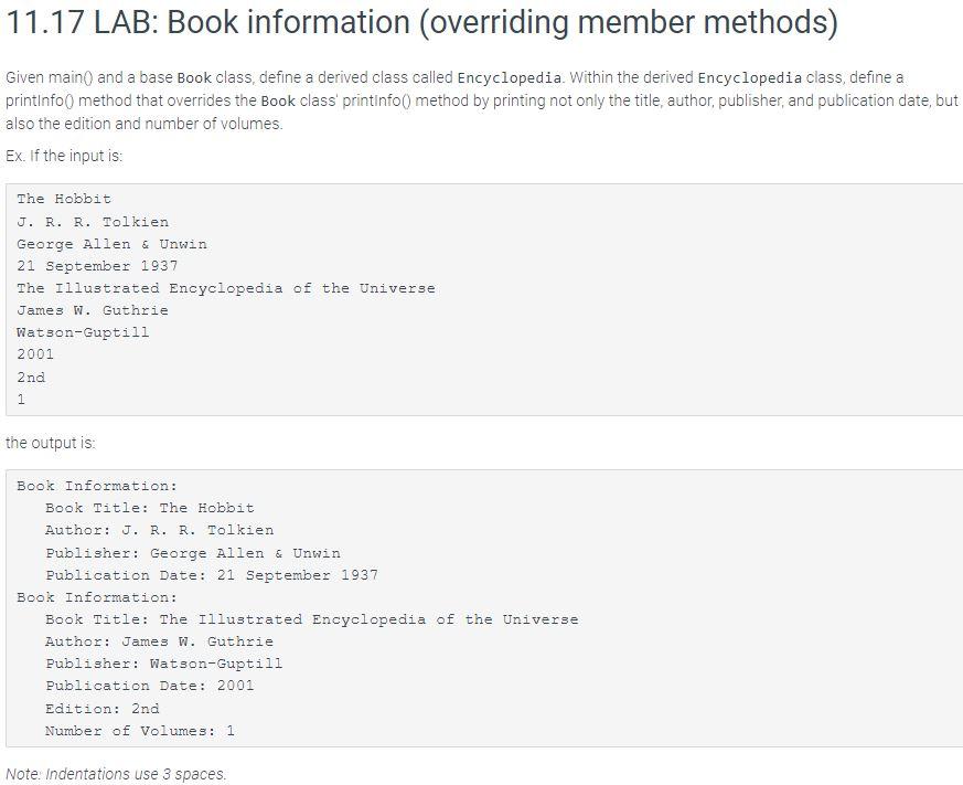 Solved BookInformation.java import java.util.Scanner; public | Chegg.com