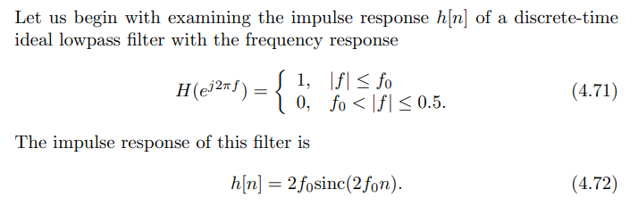Let us begin with examining the impulse response h[n] | Chegg.com