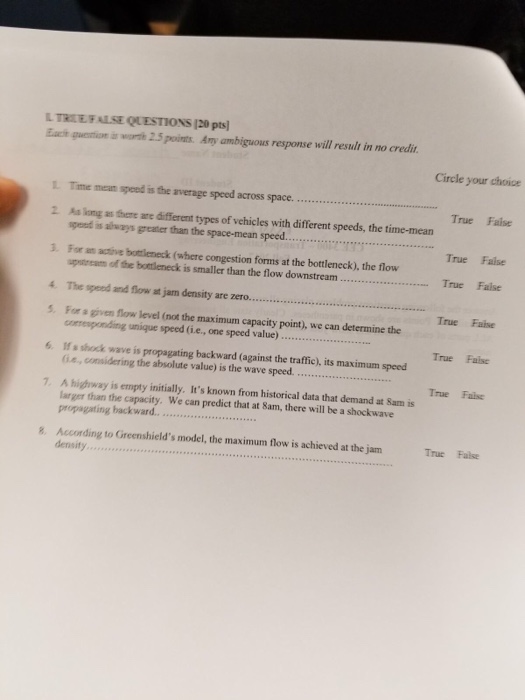 Solved Eacih gquention wh 2.5 points. Any ambiguous response | Chegg.com