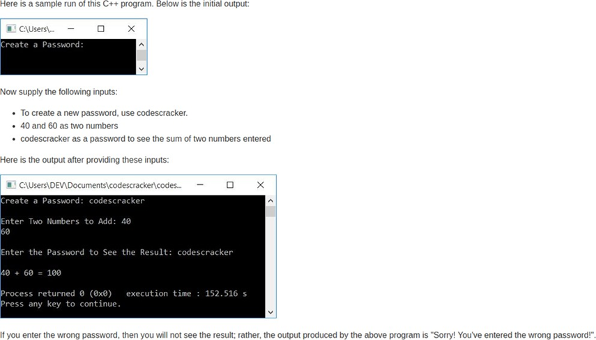 Solved The following code snippet asks the user to create a | Chegg.com