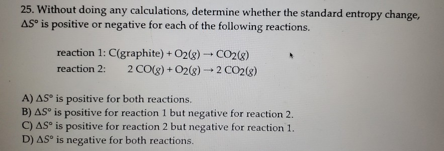 Solved 25. Without doing any calculations, determine whether | Chegg.com