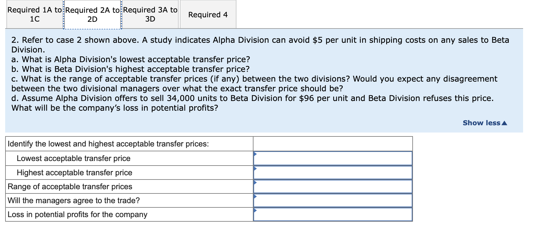 Solved 1. Refer to case 1 shown above. Alpha Division can | Chegg.com