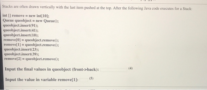 Solved Stacks are often drawn vertically with the last item | Chegg.com
