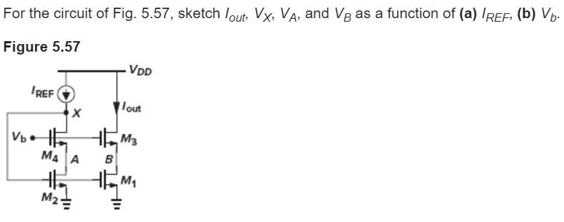 Solved For The Circuit Of Fig 557 Sketch Lout Vy Va 