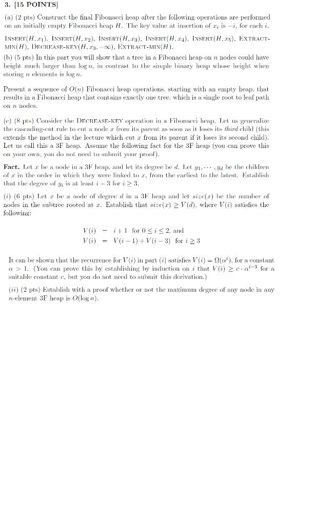 Solved 3. [15 POINTS ] (a) (2 pts) Construct the final | Chegg.com