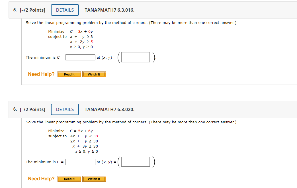 Solve the linear programming problem by the method of | Chegg.com