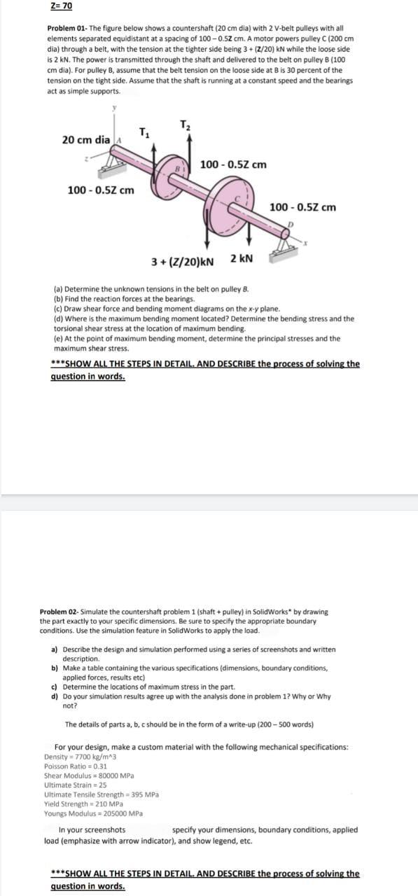 Solved Problem 01- The figure below shows a countershaft ( | Chegg.com