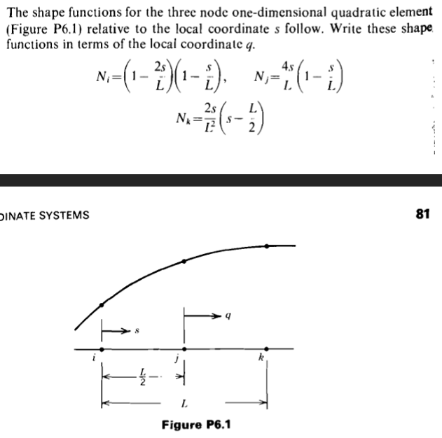 Solved The shape functions for the three node | Chegg.com