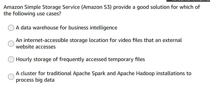Solved Amazon Simple Storage Service (Amazon S3) ﻿provide a | Chegg.com