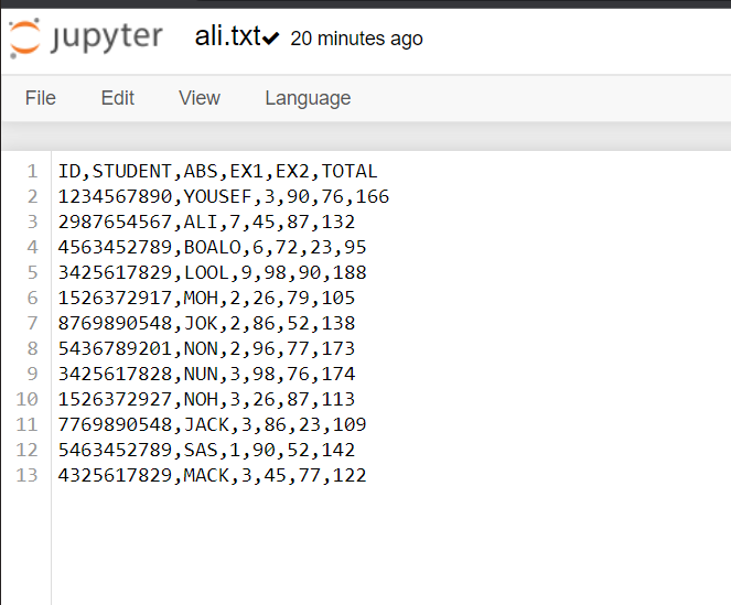 Solved code in python please write a code that read the | Chegg.com