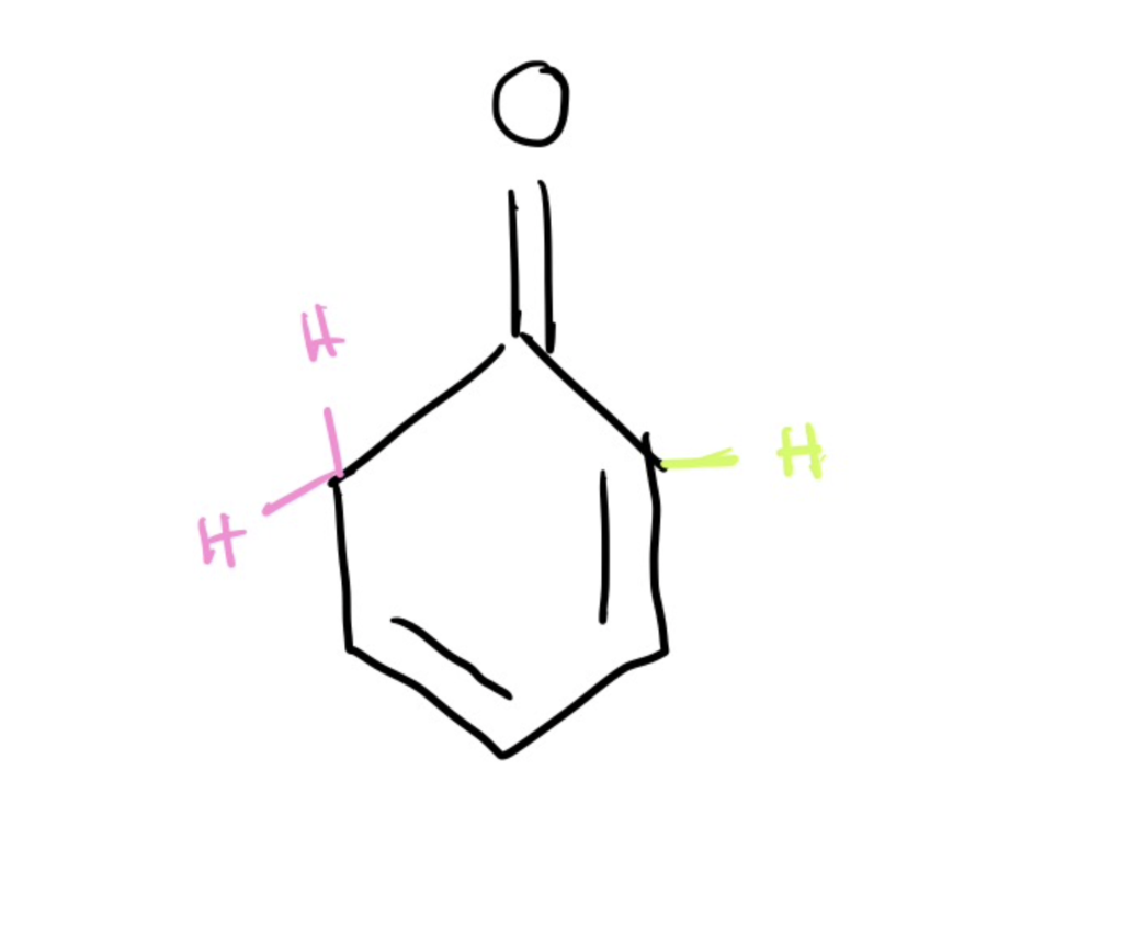 Solved Is the green hydrogen considered enolizable? | Chegg.com