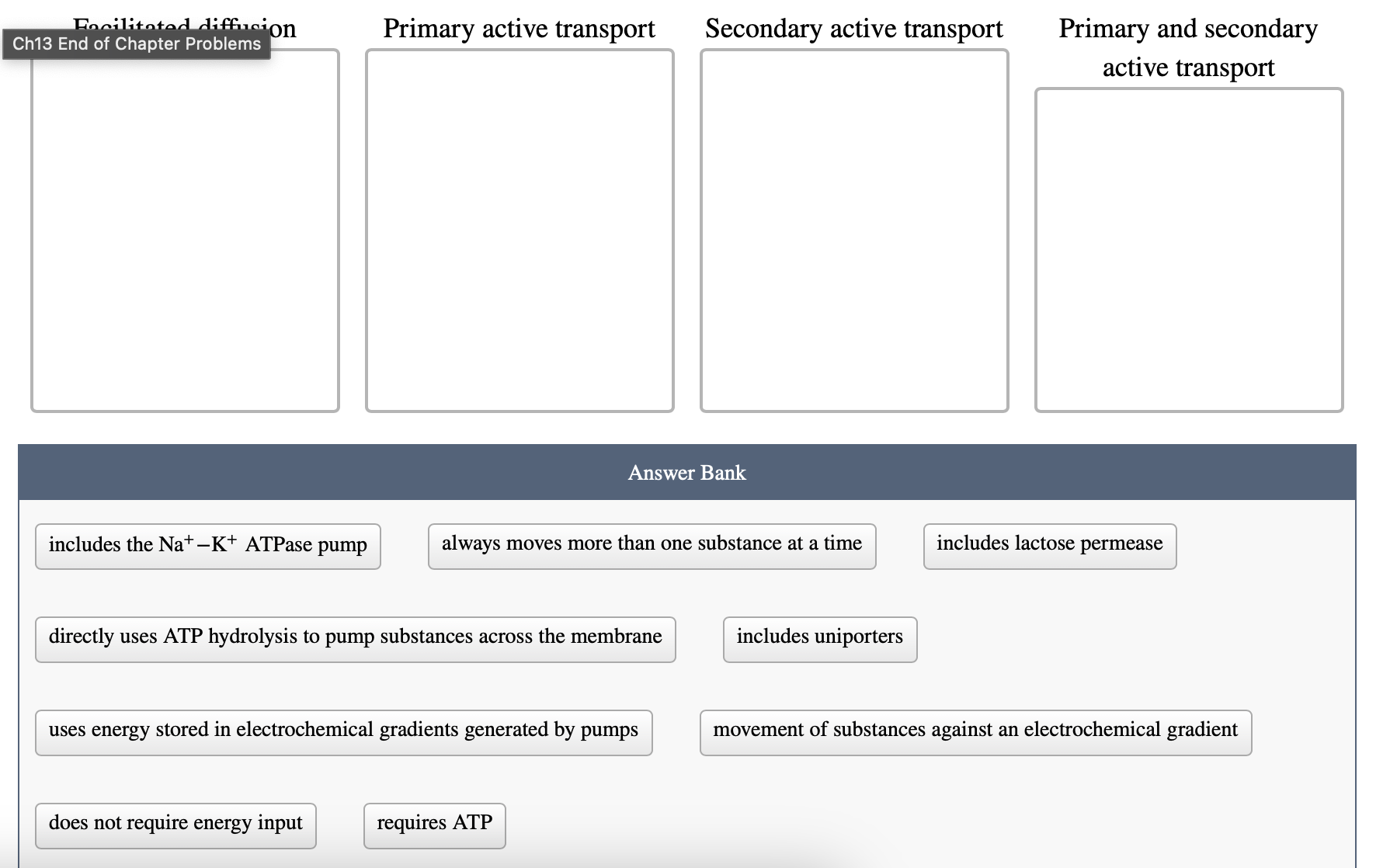 Solved Primary and secondary active transnortAnswer | Chegg.com