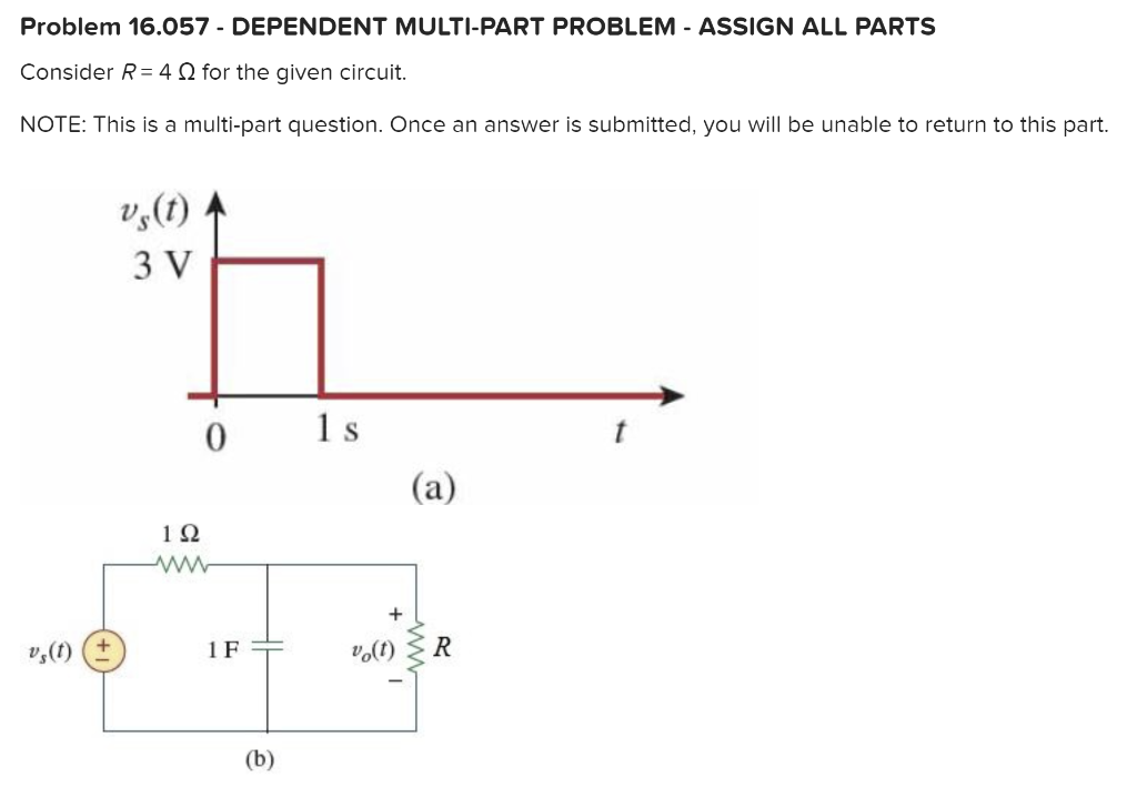 Solved Problem 16.057 - DEPENDENT MULTI-PART PROBLEM - | Chegg.com
