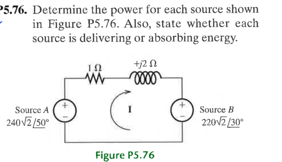 Solved 25.76. Determine the power for each source shown in | Chegg.com