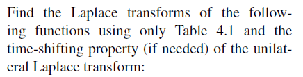 Solved Find the Laplace transforms of the follow- ing | Chegg.com