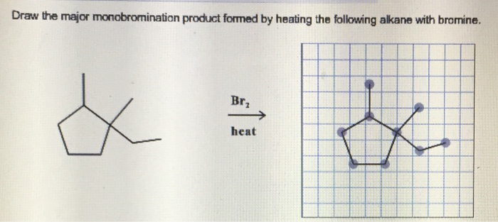 Solved Draw the major monobromination product formed by | Chegg.com