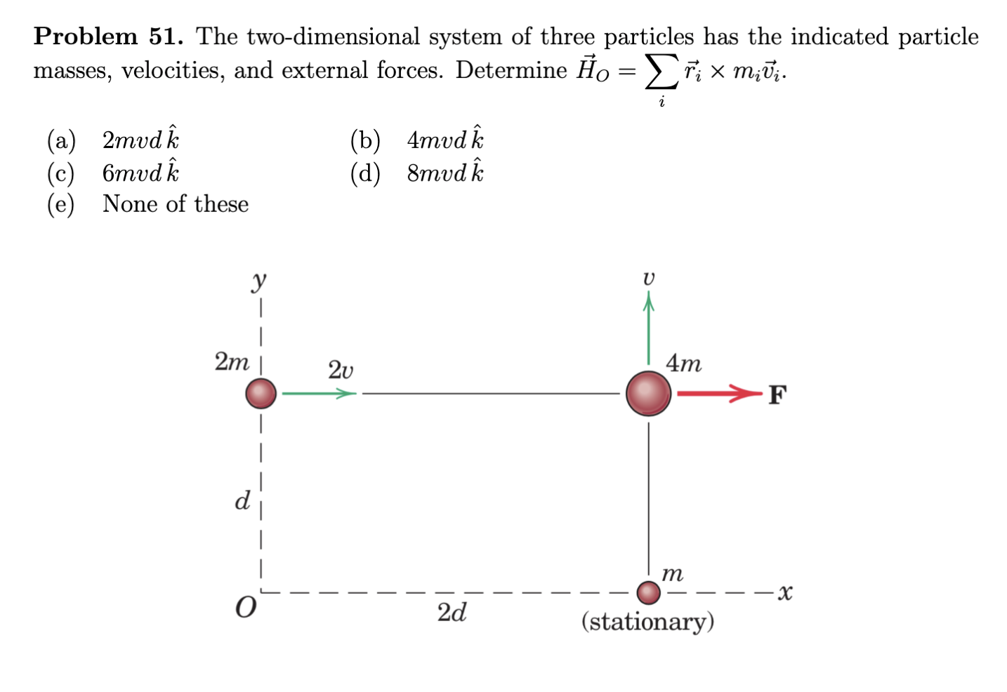 Solved Problem 51. The two-dimensional system of three | Chegg.com