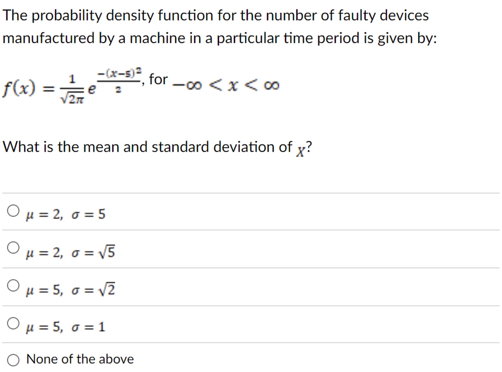 Solved The probability density function for the number of | Chegg.com