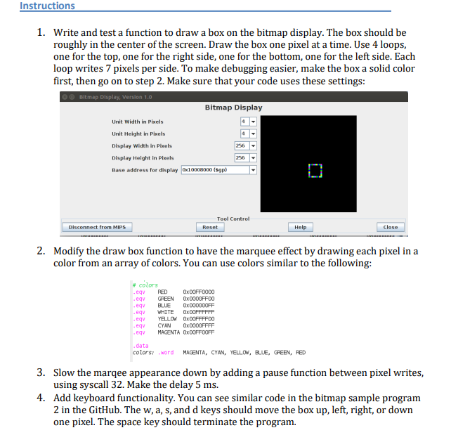 Solved Instructions 1. Write and test a function to draw a | Chegg.com