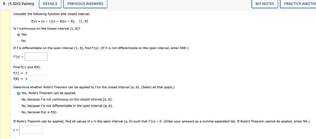 Solved Consider the following function and closed interval. | Chegg.com