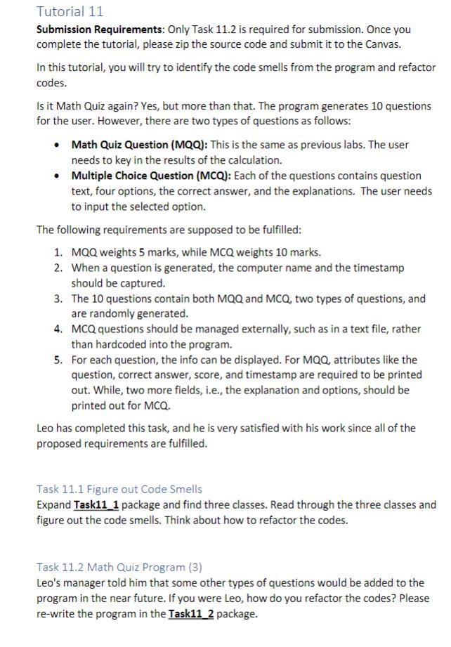 Solved Tutorial 11 Submission Requirements: Only Task 11.2 | Chegg.com