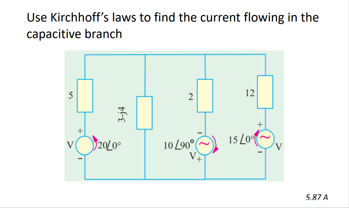 Solved Use Kirchhoff’s laws to find the current flowing in | Chegg.com
