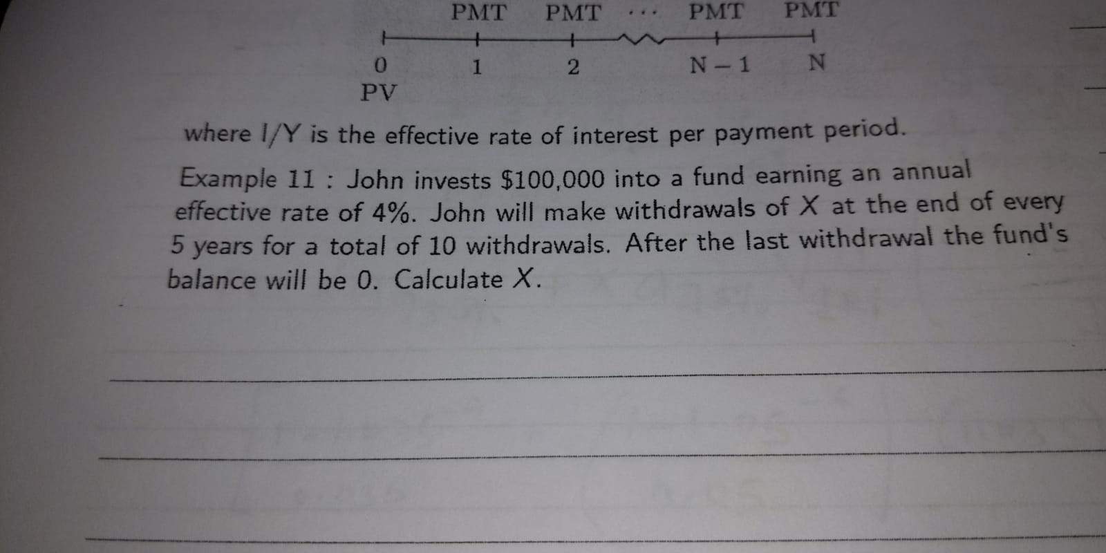 Solved PMT PMT PMT PMT 0 1 2 N- 1 N PV where I/Y is the | Chegg.com