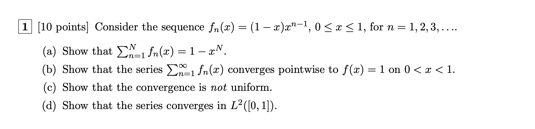Solved [10 points] Consider the sequence | Chegg.com