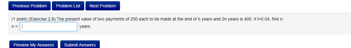 Solved Previous Problem Problem List Next Problem (1 point) | Chegg.com