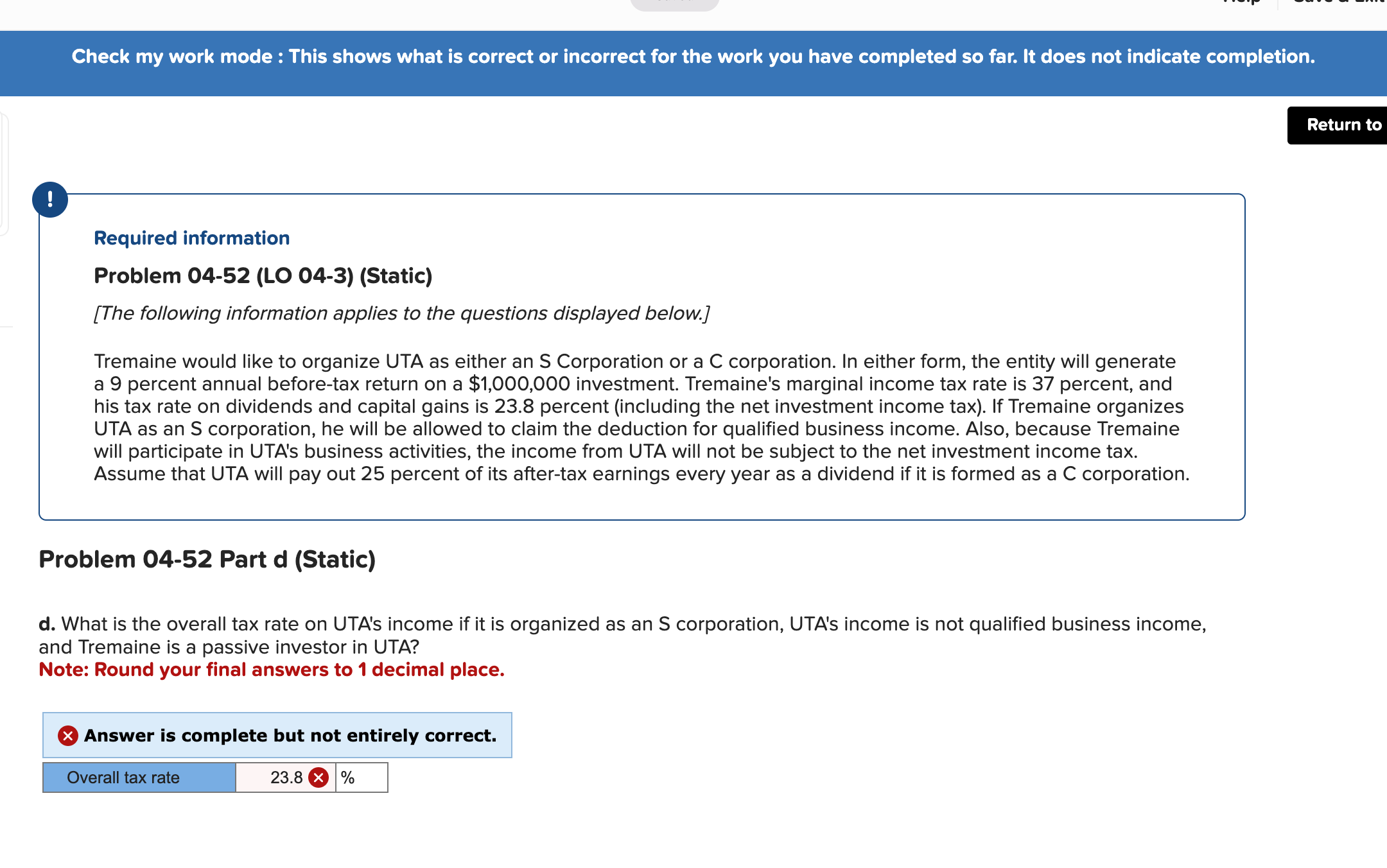 Solved Check my work mode : This shows what is correct or | Chegg.com