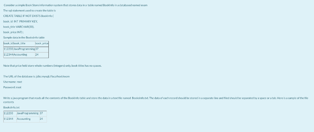 Consider a simple Book Store Information system that | Chegg.com