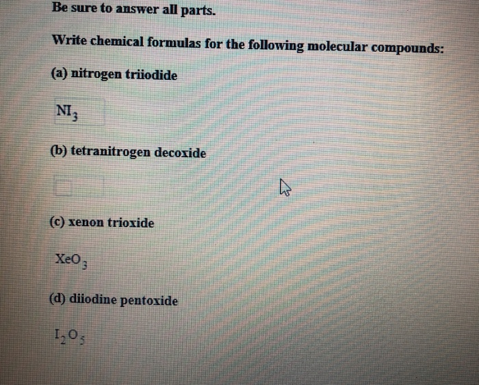 Solved Be sure to answer all parts. (a) Determine the mass | Chegg.com