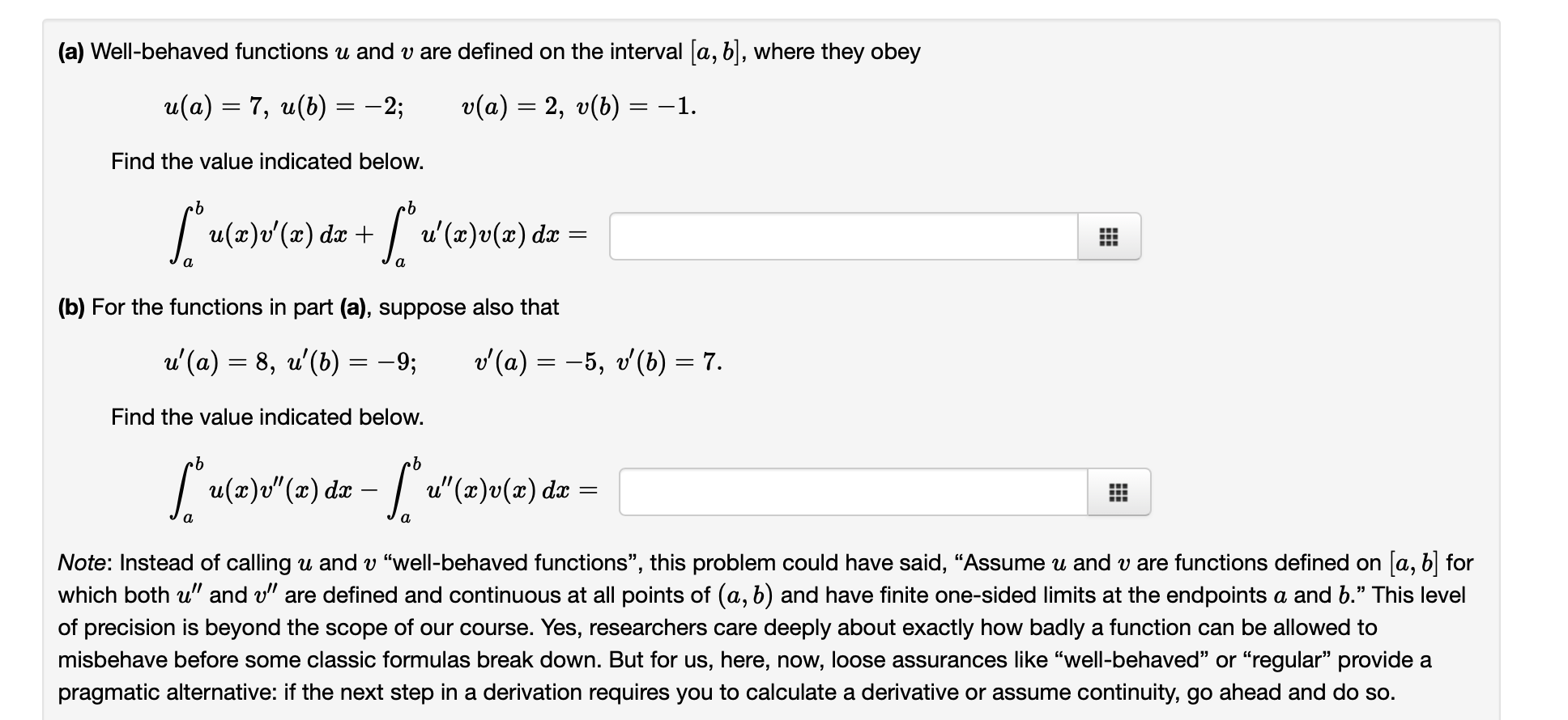 Solved (a) Well-behaved functions u and v are defined on the | Chegg.com