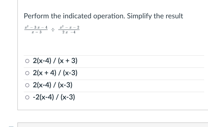 Solved Perform the indicated operation. Simplify the result | Chegg.com